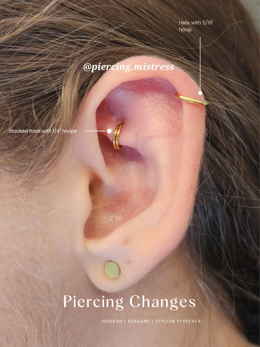 Rook and Helix Piercing Changes | Gallery posted by PiercingMistres ...