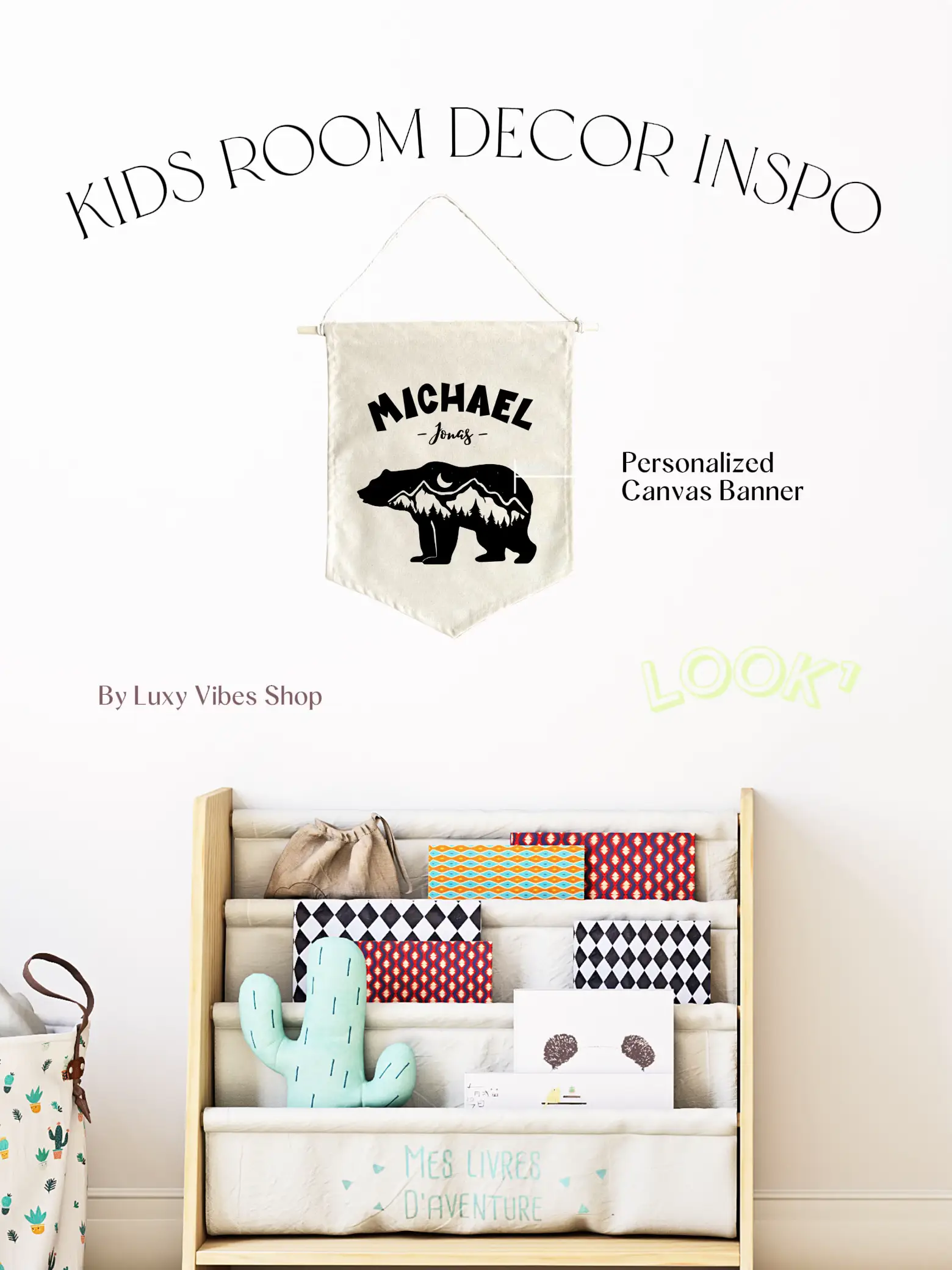 Custom Name Bear Canvas Banner | แกลเลอรีที่โพสต์โดย Azalia | Lemon8