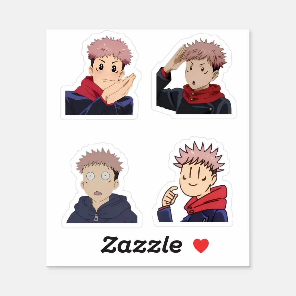 funny yuji itadori jujutsu kaisen sticker pack | Gallery posted by ...
