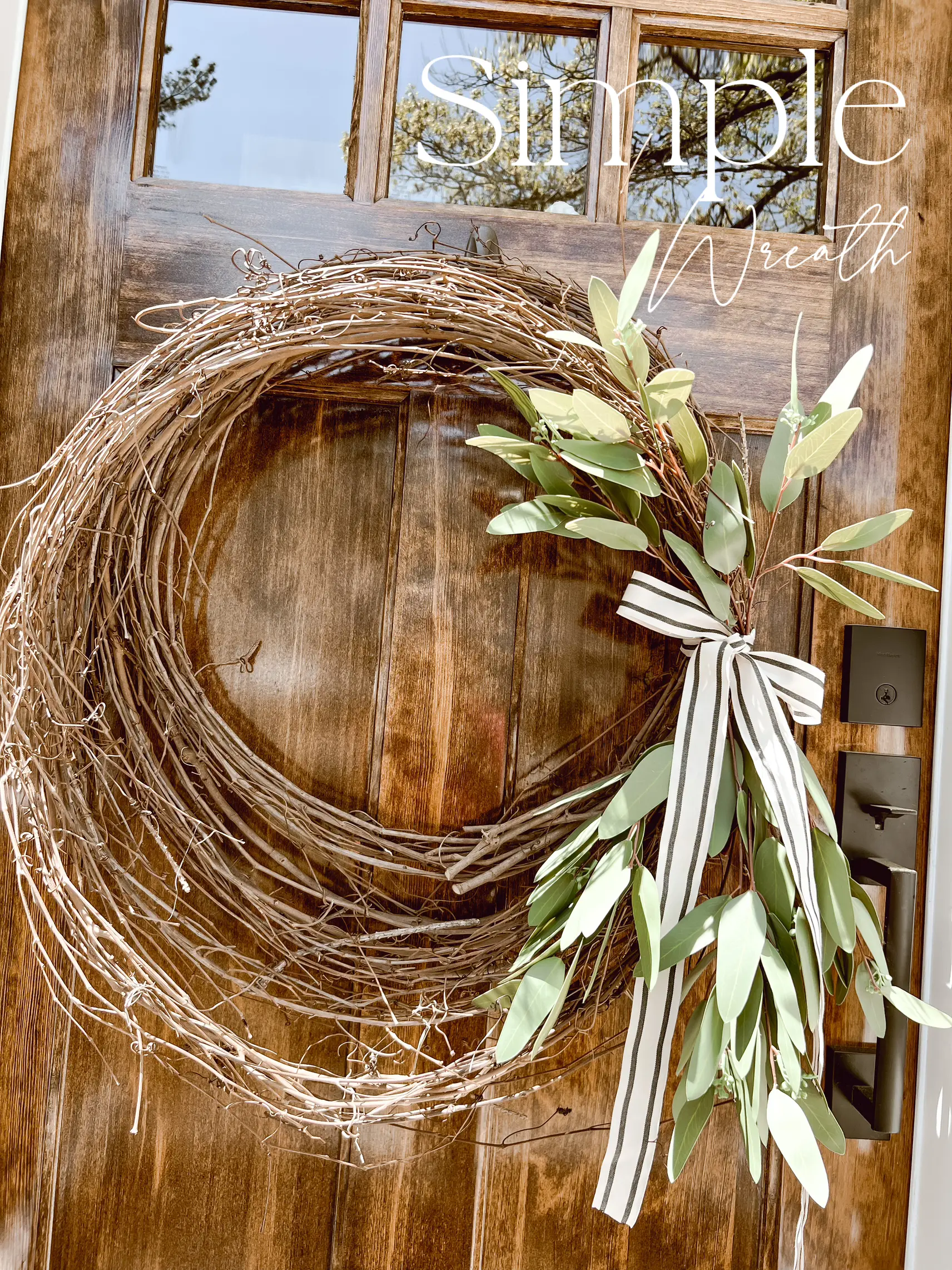 Simple Front Door Wreath | Gallery posted by CozyLittleHome | Lemon8