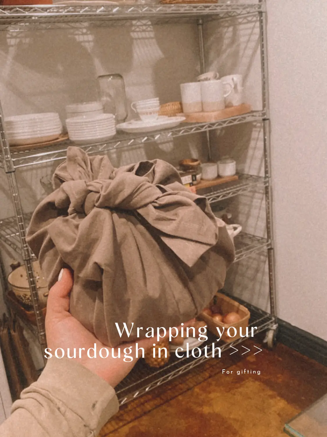 WRAPPING SOURDOUGH IN CLOTH >>> | Video published by adelabrouwer | Lemon8