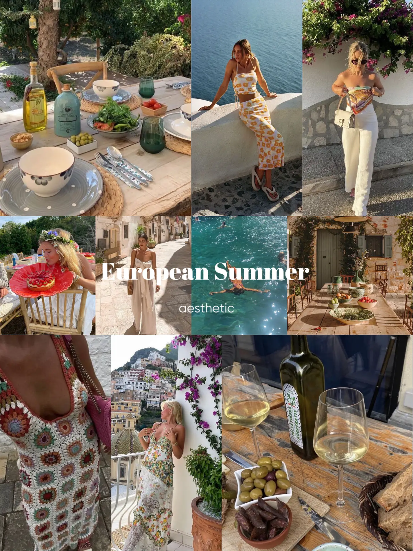 A european summer mood board 🌞🥂🩵🍋 | Gallery posted by Emmyandmore | Lemon8