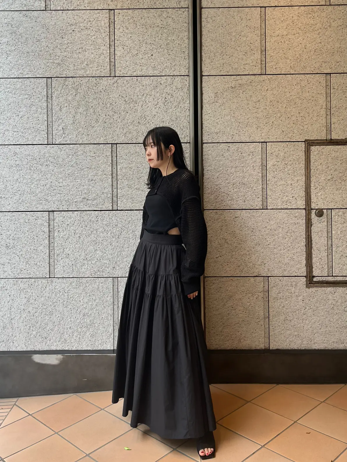 春夏に着る！オールブラックコーデ！ | Risa(155cm)の投稿動画 | Lemon8