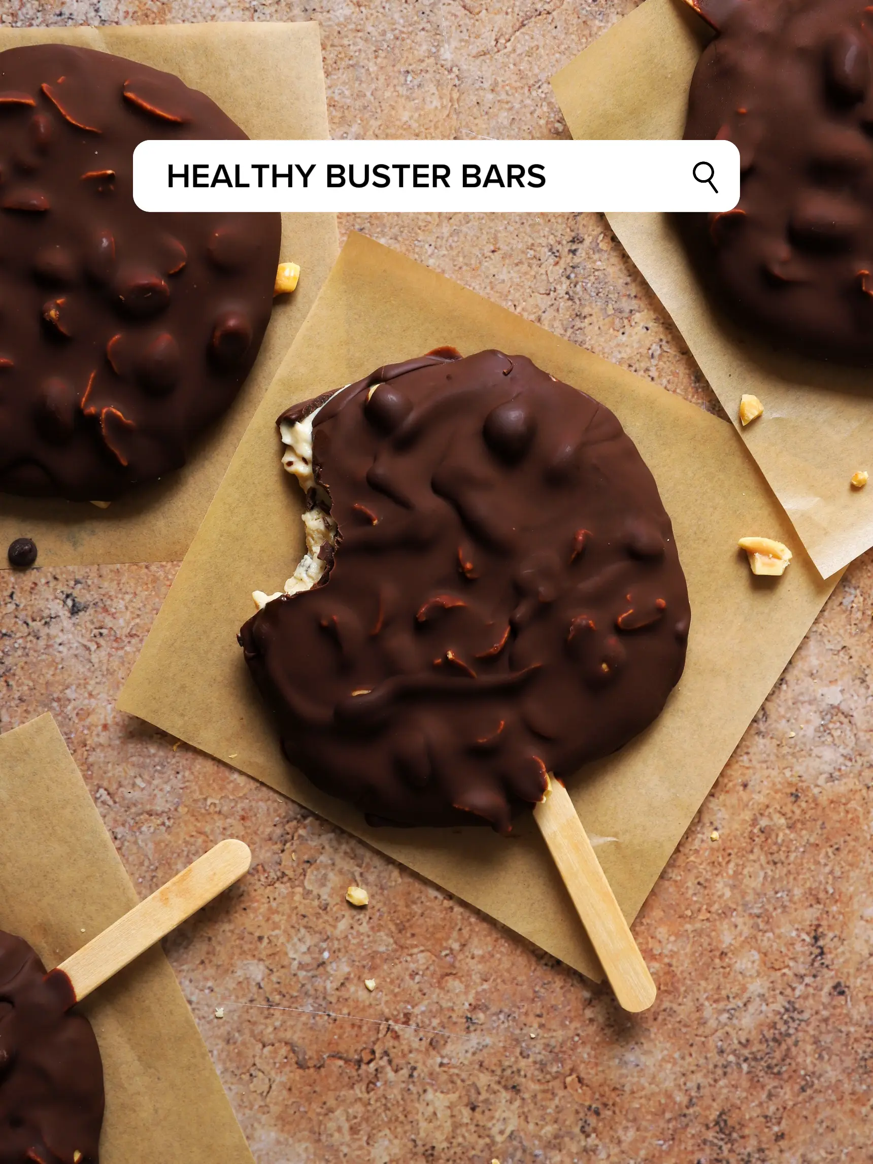 Healthy Peanut Butter Chip Frozen Yogurt Bars | Video published by ...