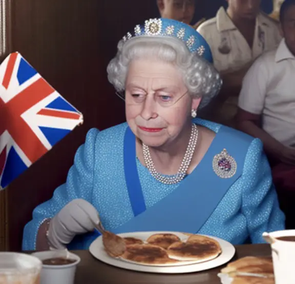 Queen Elizabeth II eating pupusas | Gallery posted by Nayib Bukele | Lemon8