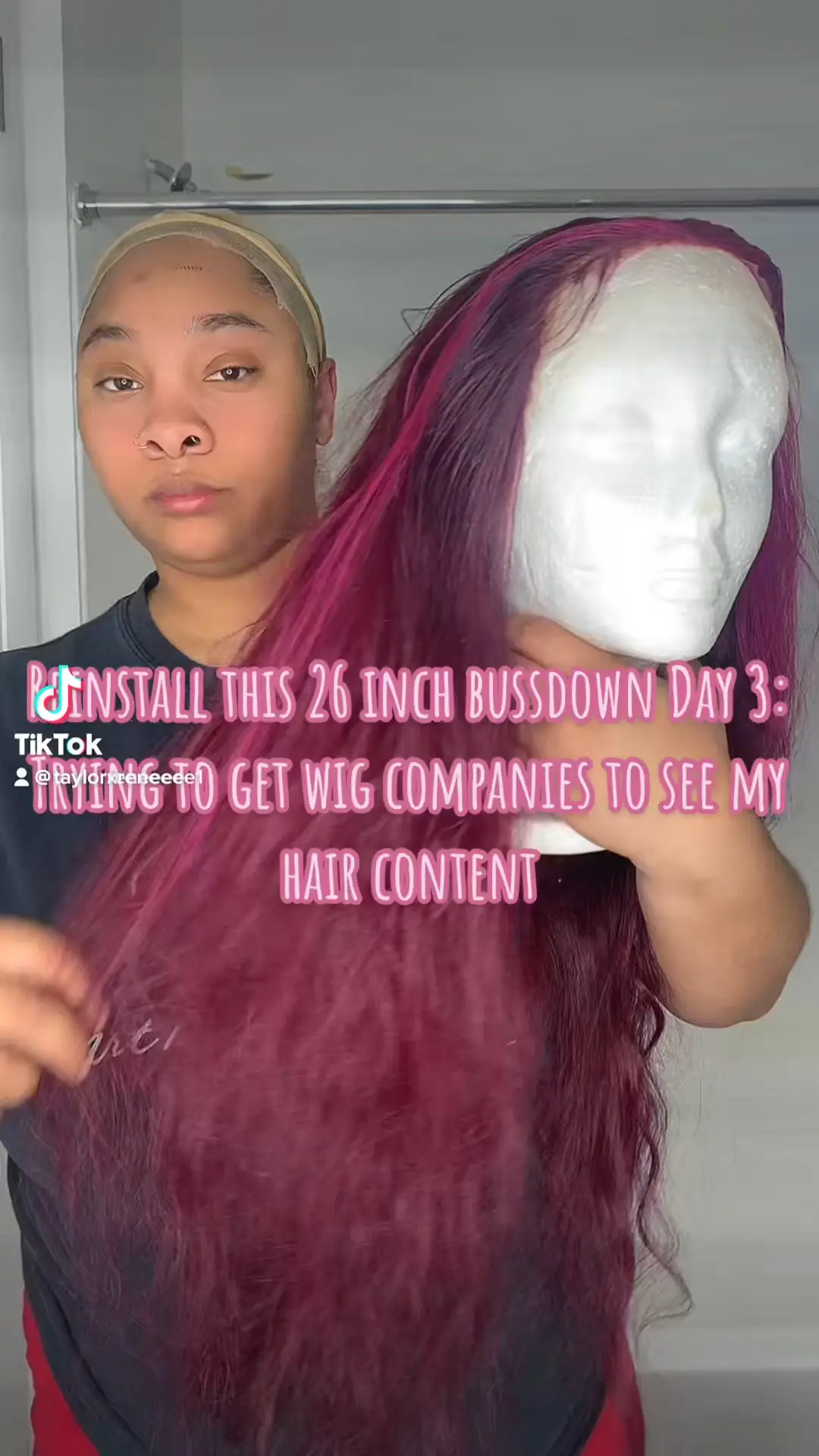 Reinstall: 26 inch Purple/pink Bussdown | Video published by Taylor💕 | Lemon8