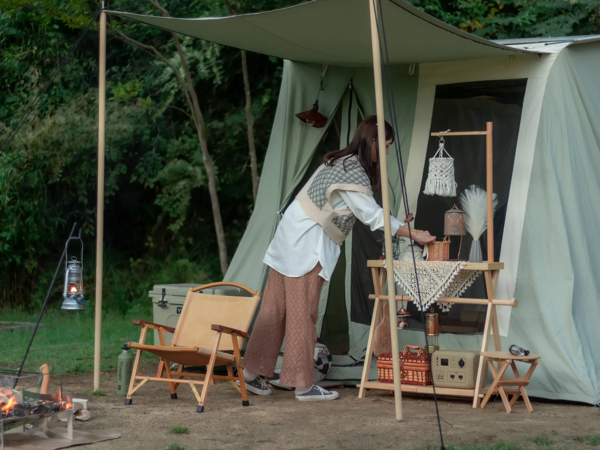 ค่ายฤดูใบไม้ร่วงในสภาพอากาศที่น่ารื่นรมย์ 🍃 | แกลเลอรีที่โพสต์โดย pos.camp | Lemon8