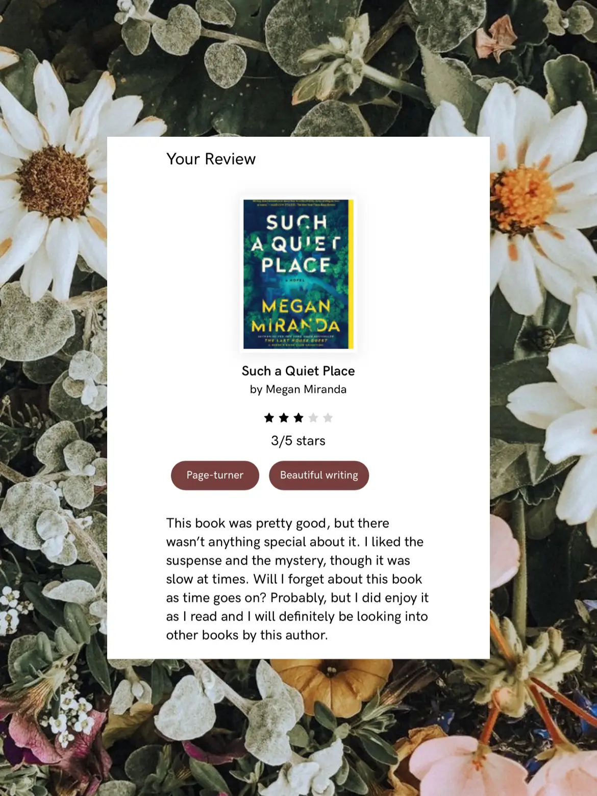 Such a Quiet Place | Book Review | Gallery posted by Kenzi | Lemon8