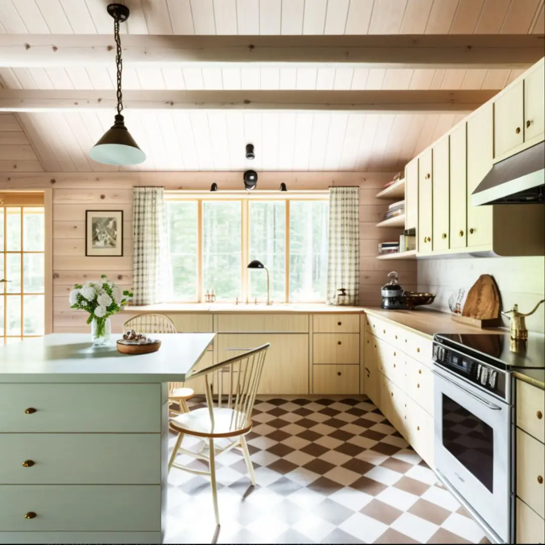 Modern log cabin cozy kitchen | Design Appyが投稿したフォトブック | Lemon8