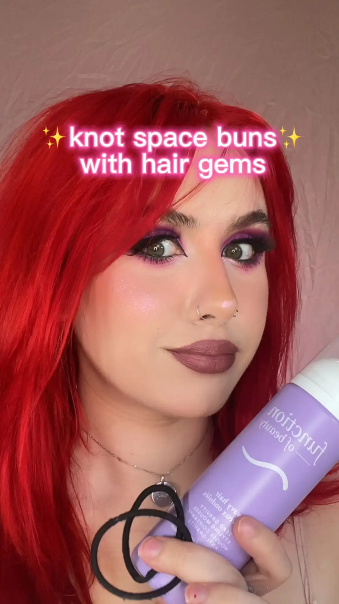 Knot space buns with hair gems | Video published by simi_violet | Lemon8