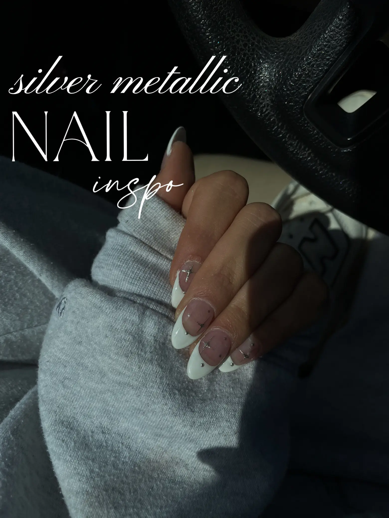 subtle silver nail inspo! | Gallery posted by Soph Mary | Lemon8