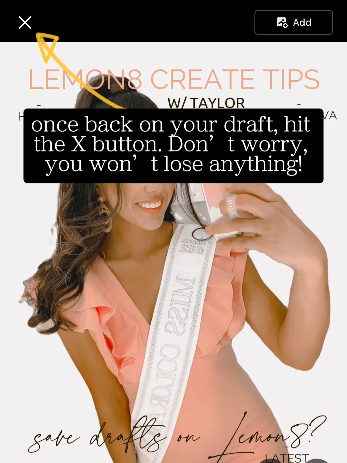 Lemon8 Create🍋 HOW TO SAVE& FIND A DRAFT ON LEMON8 | Gallery posted by Taylor Hartlein | Lemon8