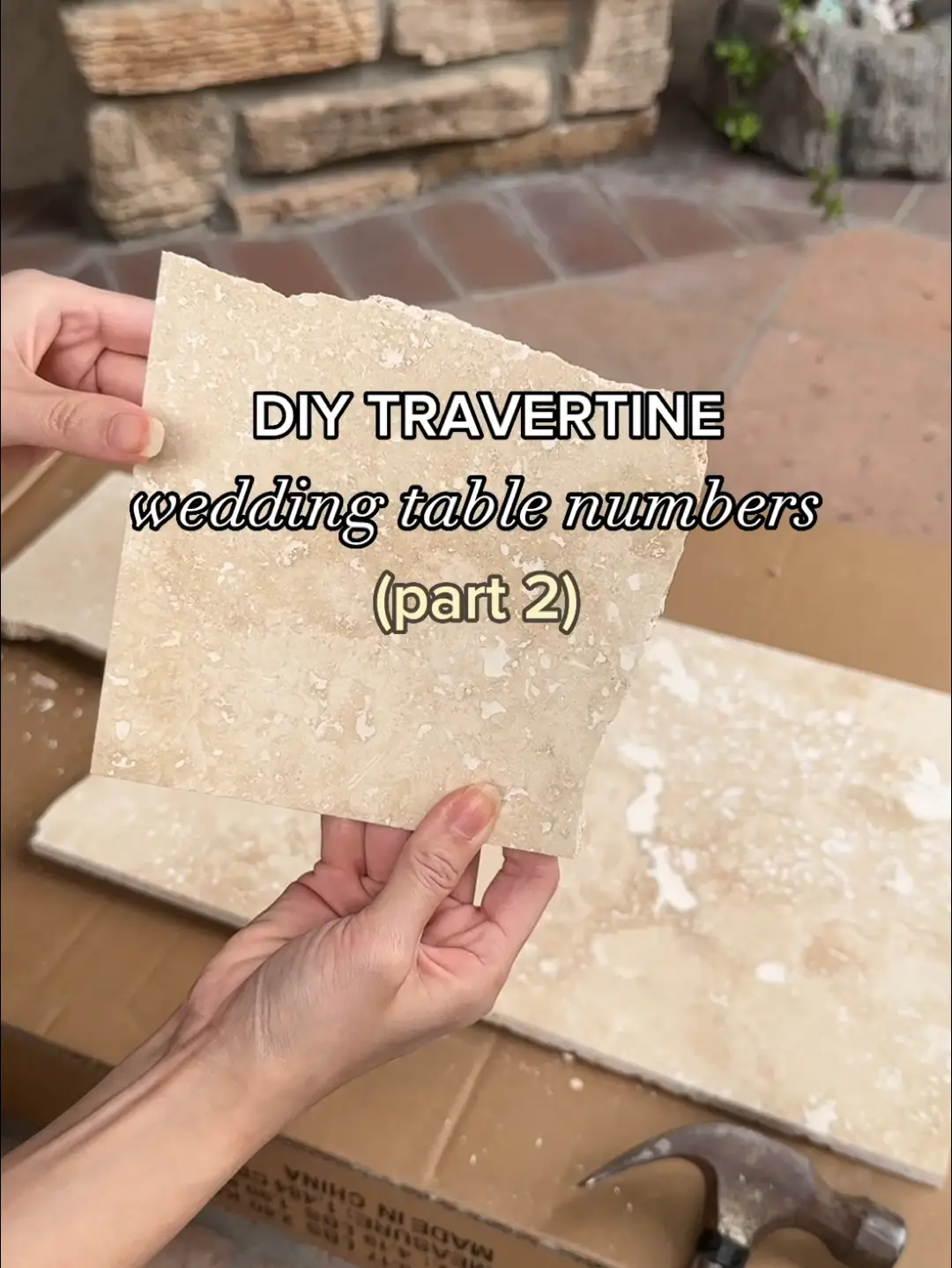 DIY TRAVERTINE | wedding table numbers | Video published by kwinn | Lemon8