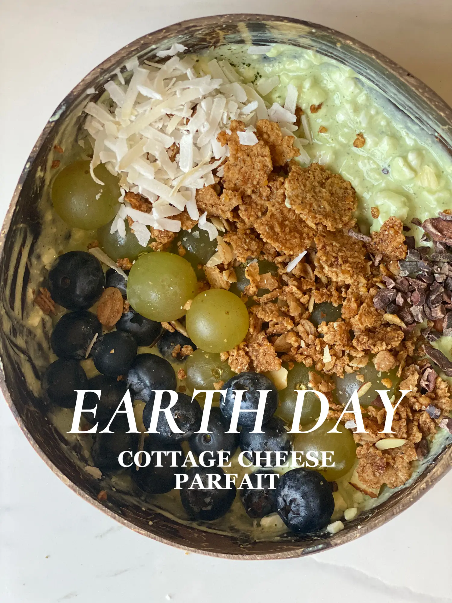 EARTH DAY Cottage Cheese Parfait 🌱💙💚🌎 | Gallery posted by Eatswithevad | Lemon8