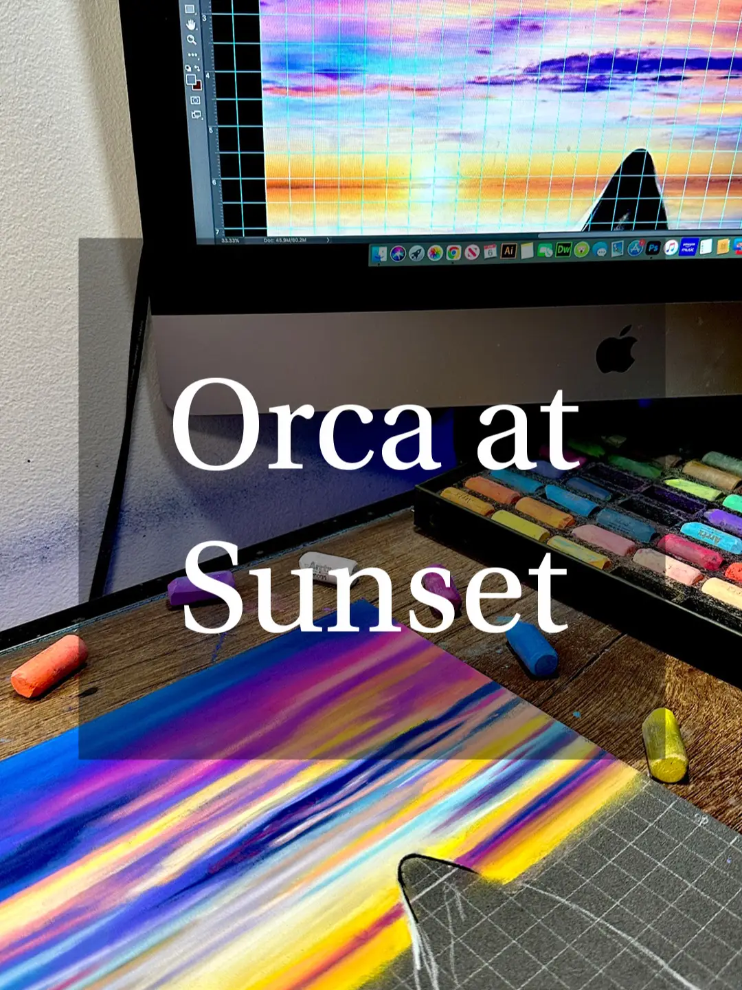 Orca at Sunset | Video published by Ruff Sketchings | Lemon8