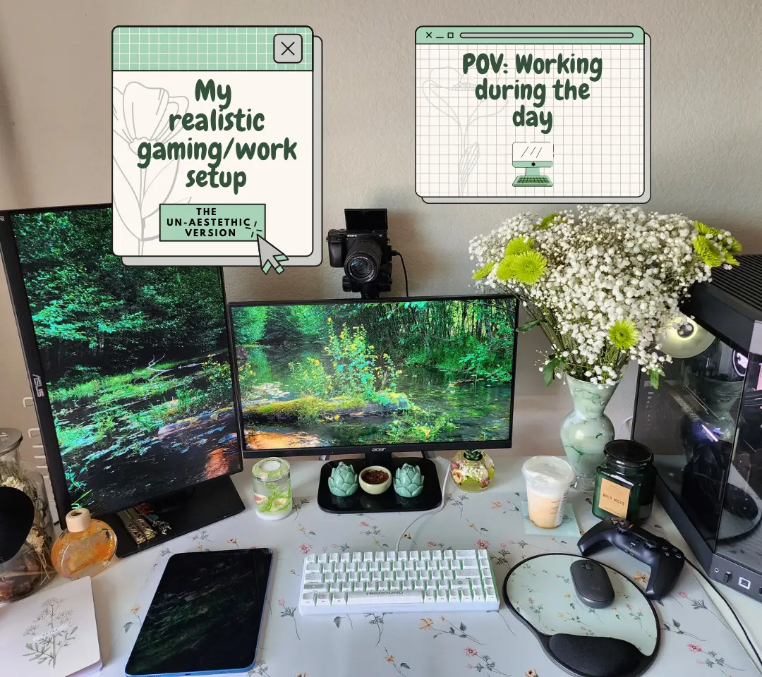 realistic un-aesthetic gaming/work setup 🎮 | แกลเลอรีที่โพสต์โดย Holly ...