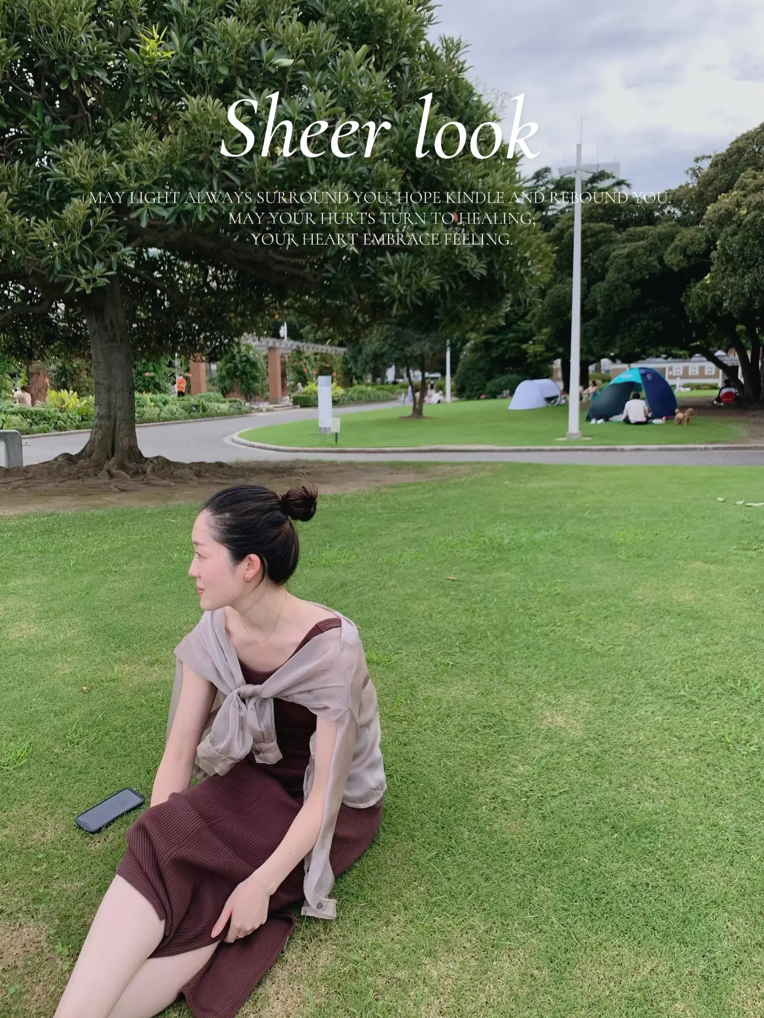 ลุคปิคนิคด้วยวัสดุโปร่ง | แกลเลอรีที่โพสต์โดย Yoko Kuramoto | Lemon8