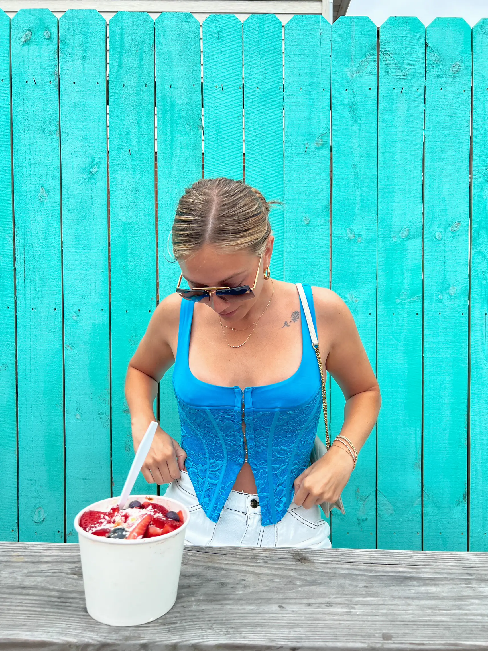 Corset top outfit inspo 🩵 | Gallery posted by Kayla Nash | Lemon8