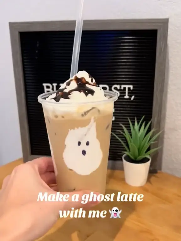 Make a ghost latte with me! 👻☕️ | Video published by Mariah | Lemon8