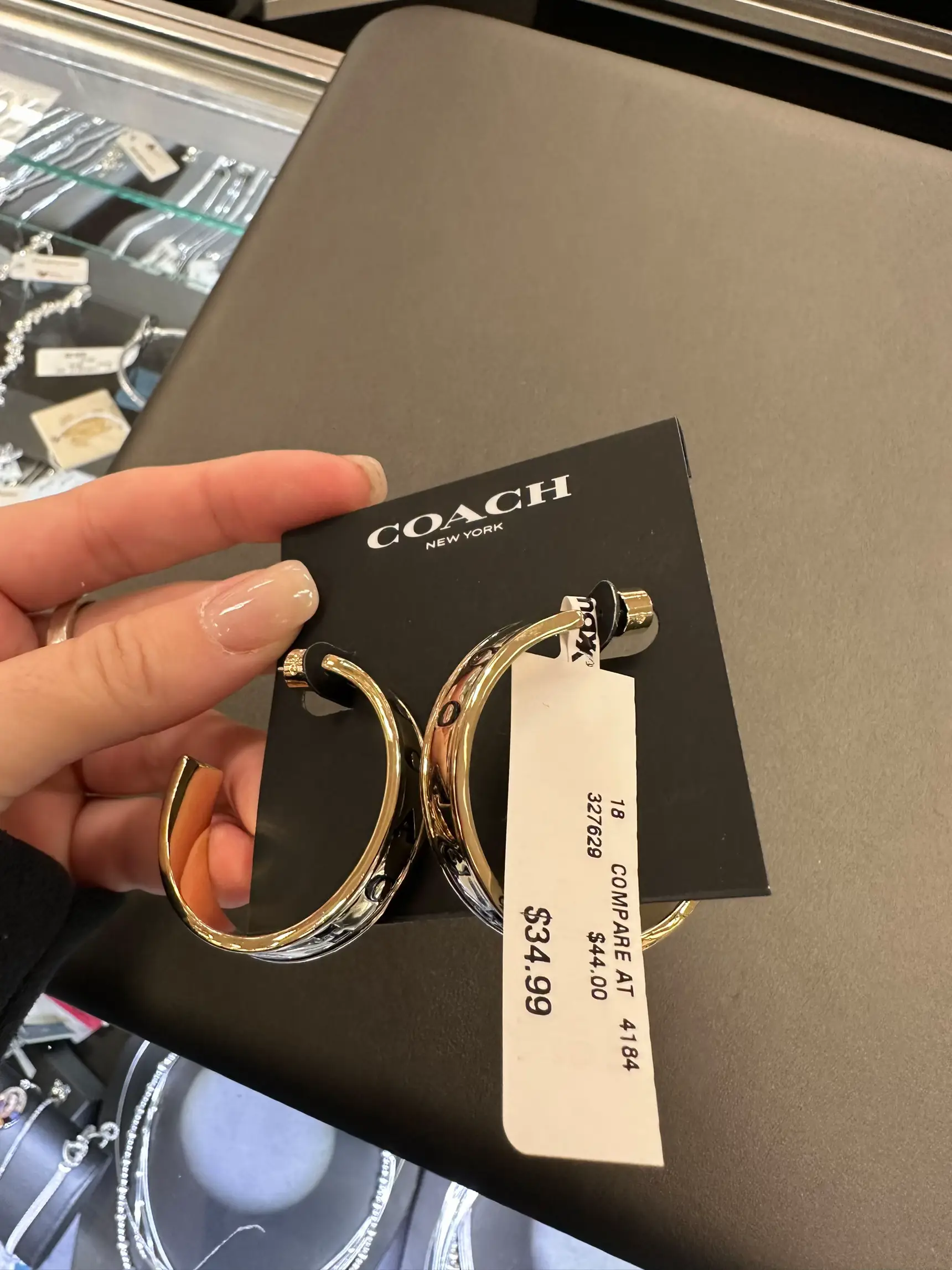 COACH Hoop Earrings Under $40 at TJ Maxx | Gallery posted by Kim Battaglia | Lemon8