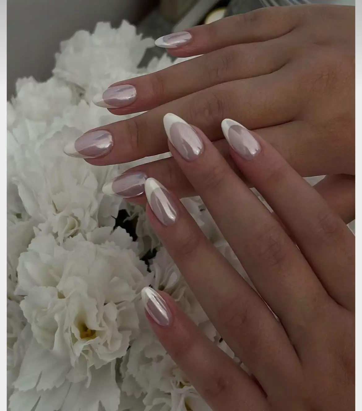 Chrome French Mani 🤍 | Gallery posted by Paris | Lemon8