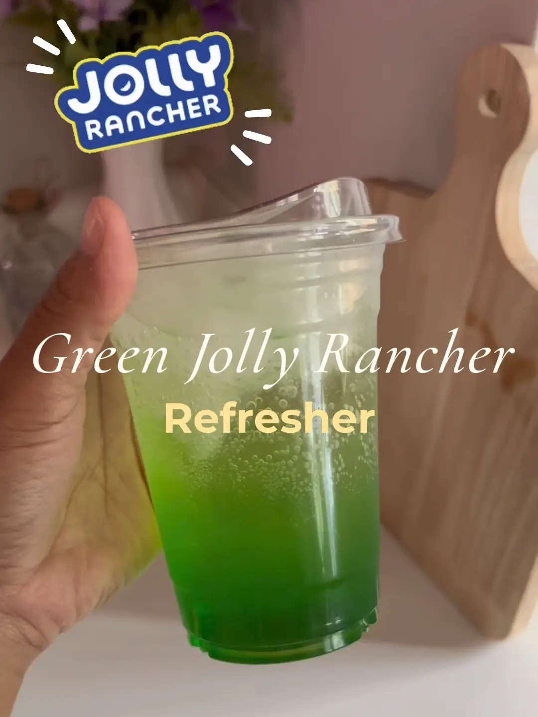 Green Jolly Rancher Refresher | Video published by Ash | Lemon8