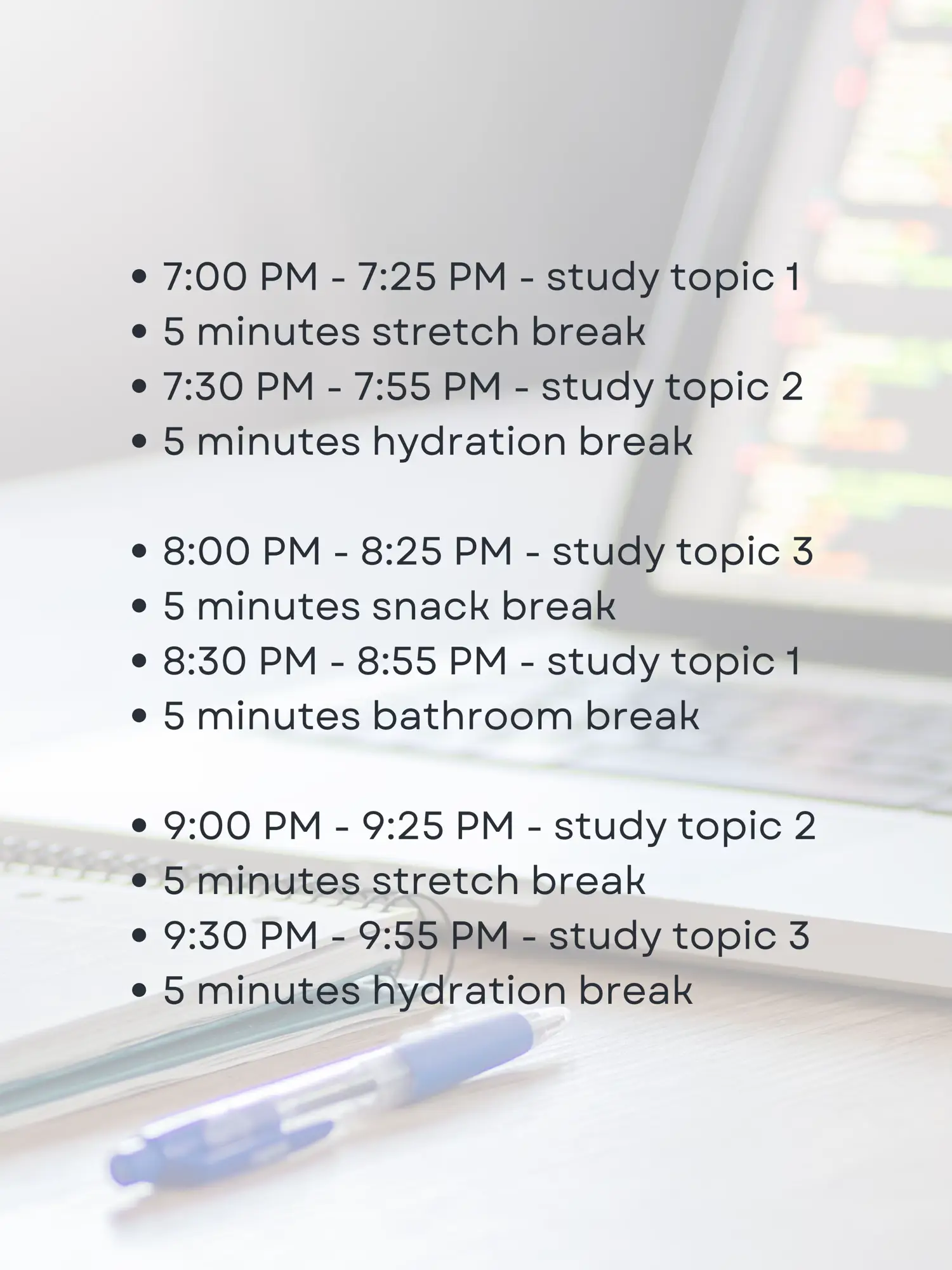 Study schedule for night owls | แกลเลอรีที่โพสต์โดย Ivy League Help ...