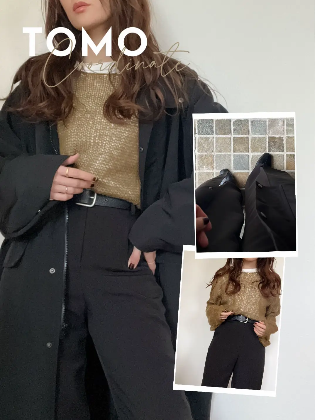 Mohair ถักชั้นผู้ใหญ่สายสีดำ | แกลเลอรีที่โพสต์โดย tomo. | Lemon8