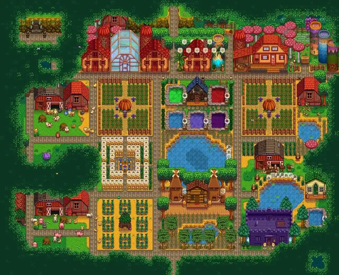 Stardew valley farm layout inspo | Gallery posted by solar_ivy | Lemon8