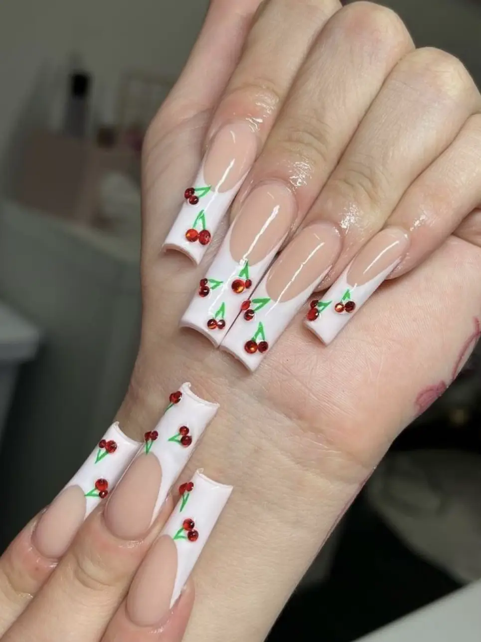 Cherry🍒 Nail Inspo | Gallery posted by Xoacrylic | Lemon8