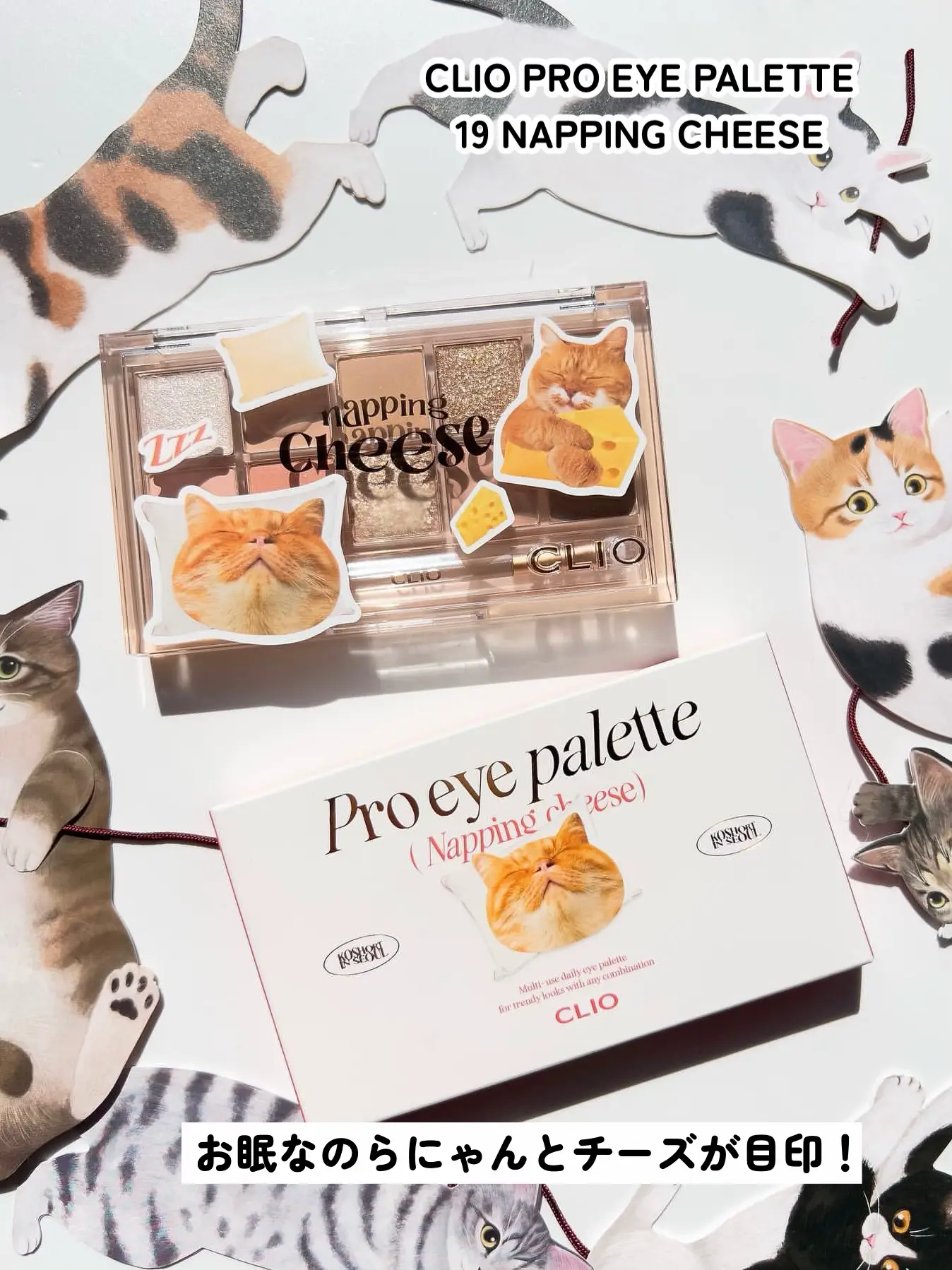 CLIO Cat Palette 🐱 】 Too cute Noranyan is new to CLIO's eyeshadow ...