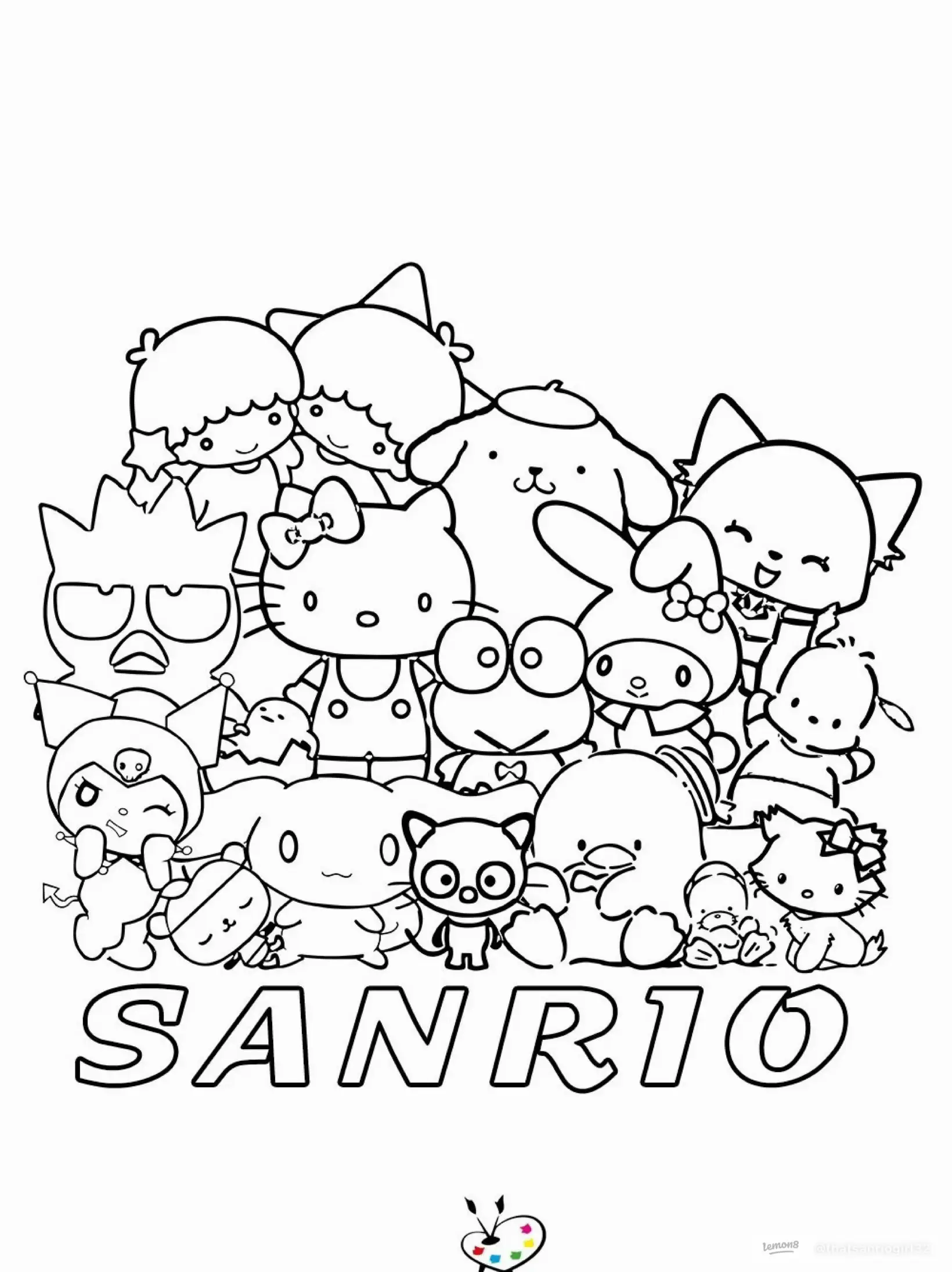Hello Kitty X Sanrio Coloring Pages | Gallery posted by KashBarbiieee | Lemon8
