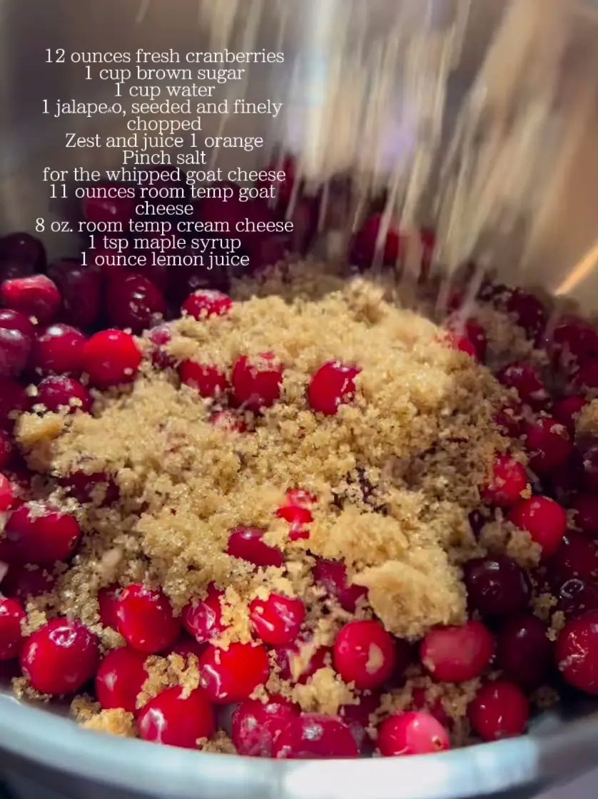 WHIPPED GOAT CHEESE with SPICY CRANBERRY SAUCE | Gallery posted by Cheesegal | Lemon8