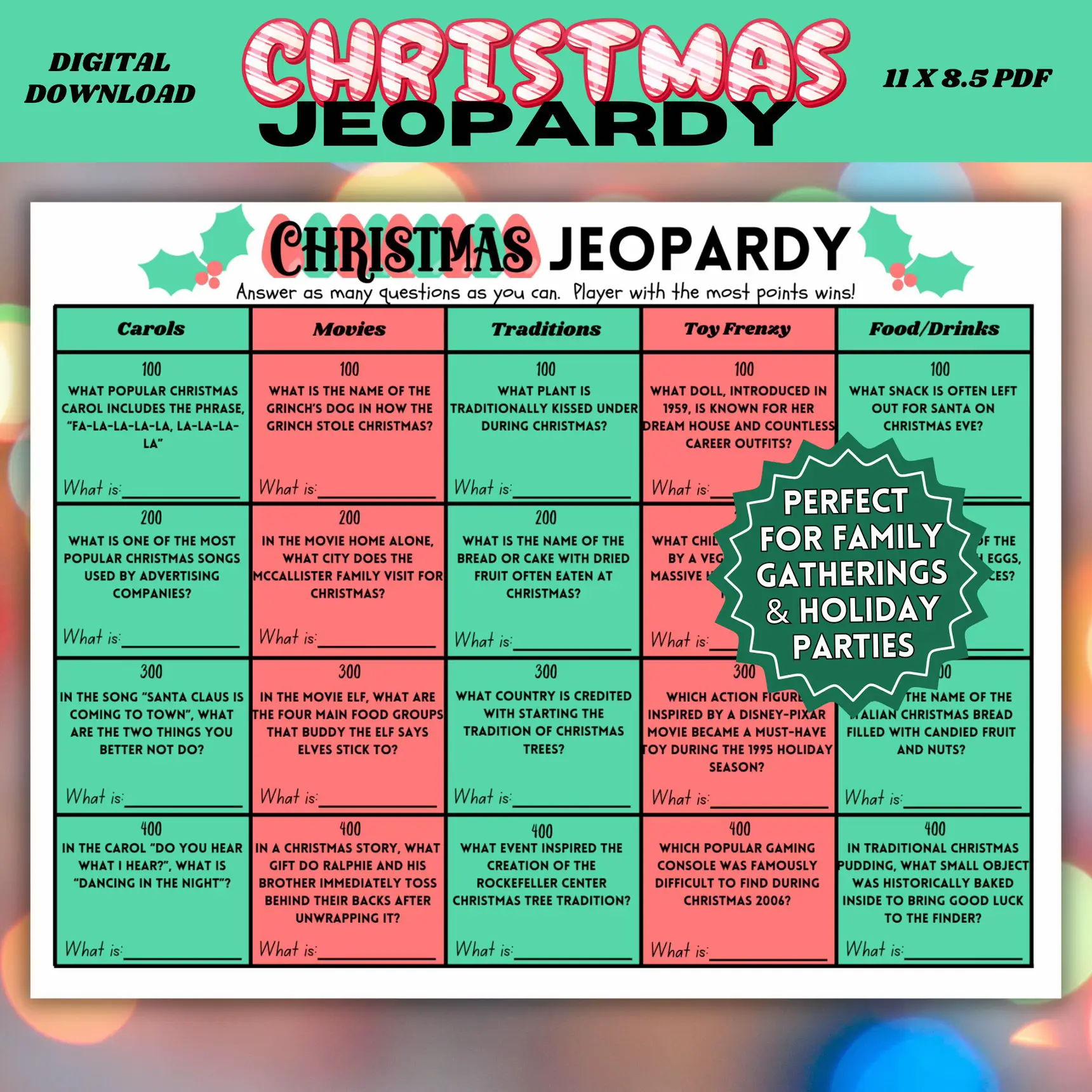 Fun Christmas Jeopardy Trivia Game | Gallery posted by Momofboys&girl ...