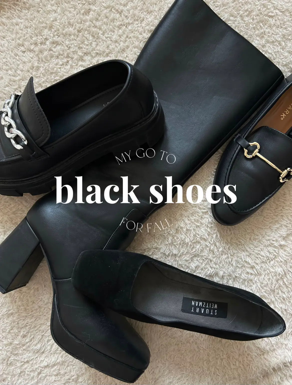 black shoes to style this fall 🖤 | แกลเลอรีที่โพสต์โดย ericavinger | Lemon8