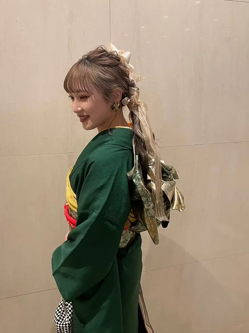 卒業式・成人式🤍着物ヘアまとめ | yurie sasoh.が投稿したフォトブック | Lemon8