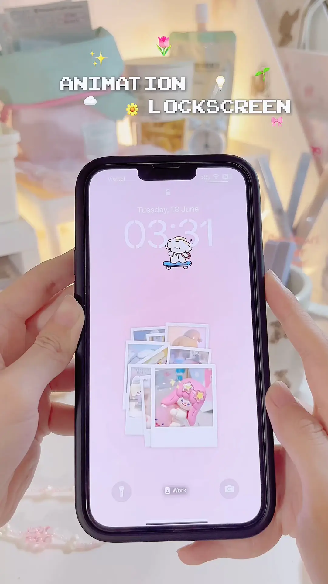 🌱 Cute animation lock screen | Video published by studywithemmane | Lemon8