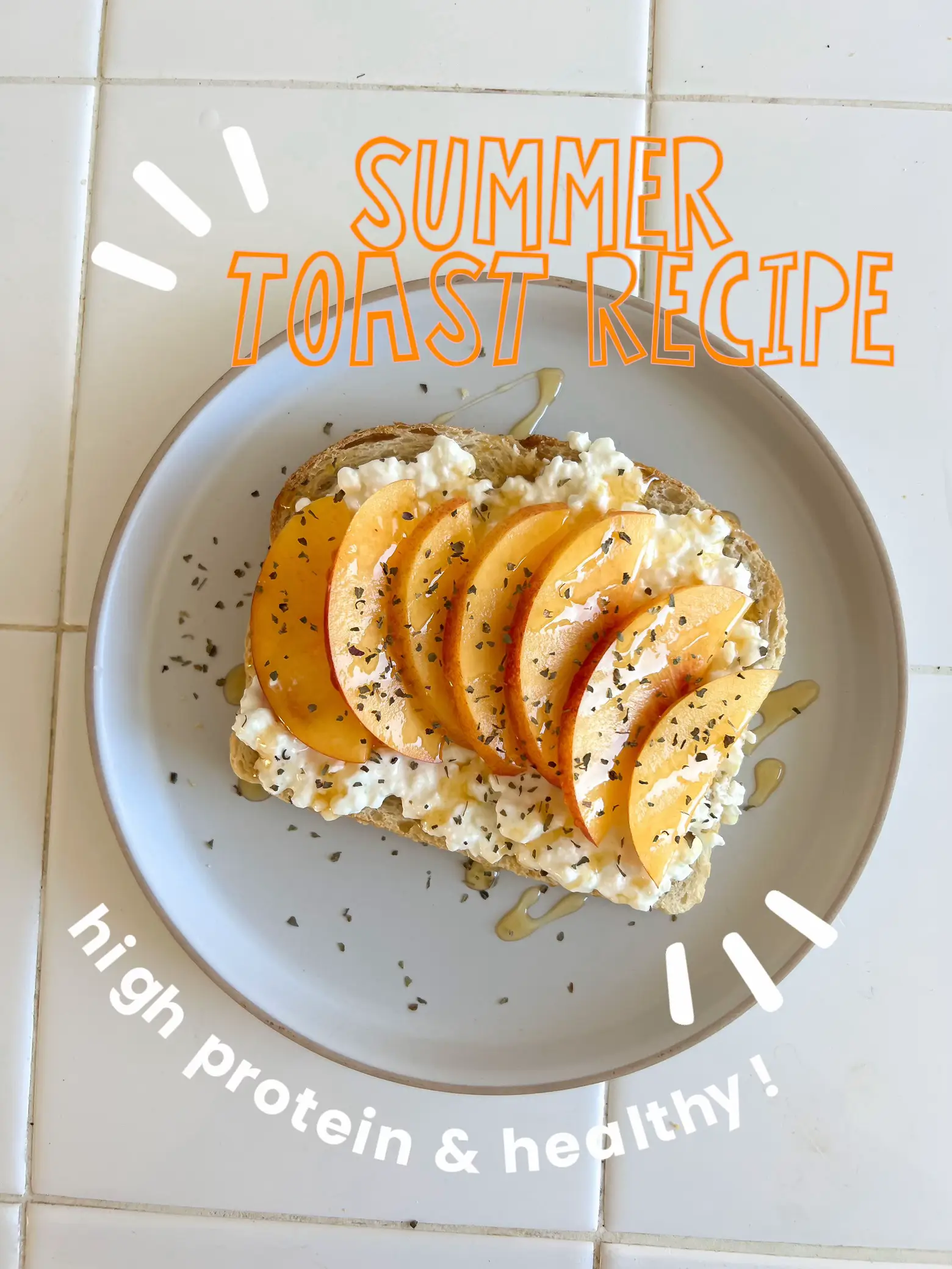 SUMMER TOAST RECIPE🍑🍞 | spencer 🦋が投稿したフォトブック | Lemon8