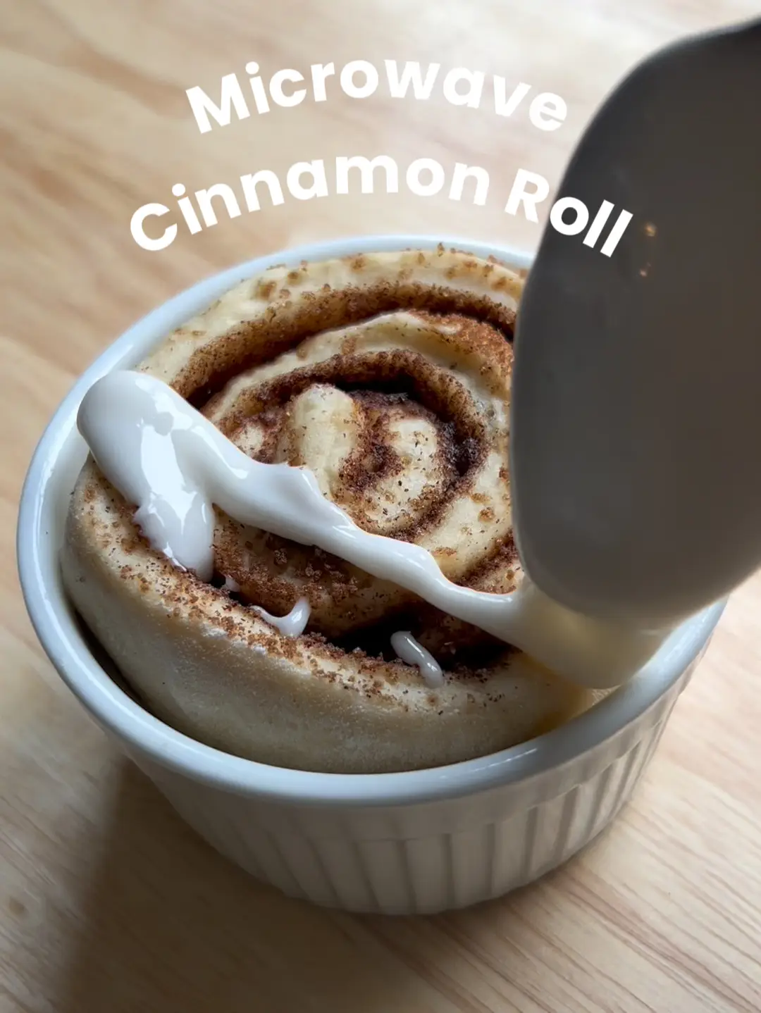 Microwave Cinnamon Roll Recipe | Video published by wholefoodie | Lemon8