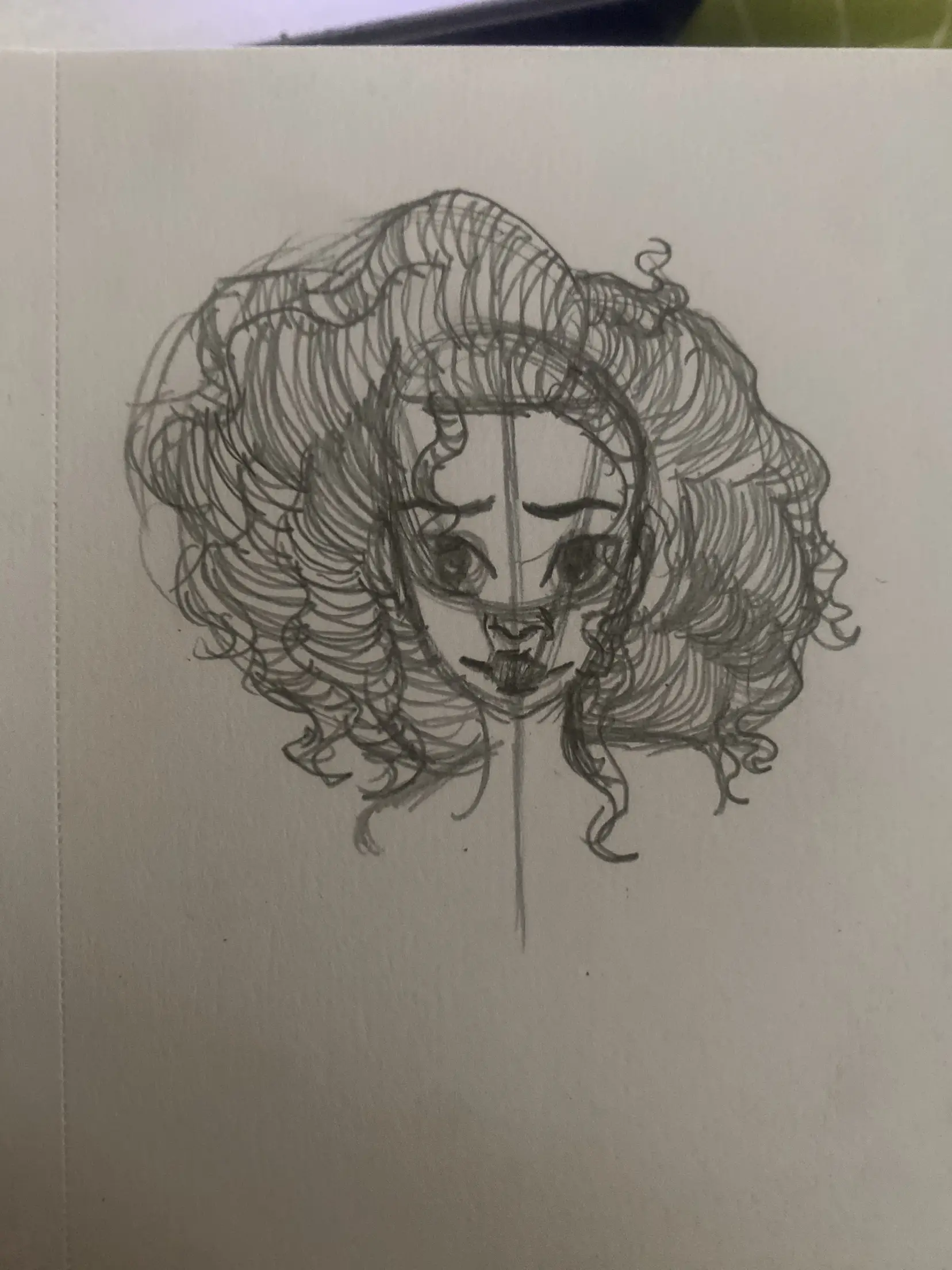 Curly girl sketch | Gallery posted by Kyara | Lemon8