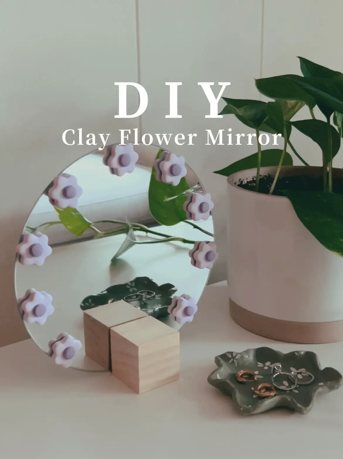 DIY Clay Flower Mirror | Gallery posted by Katie Bookser | Lemon8