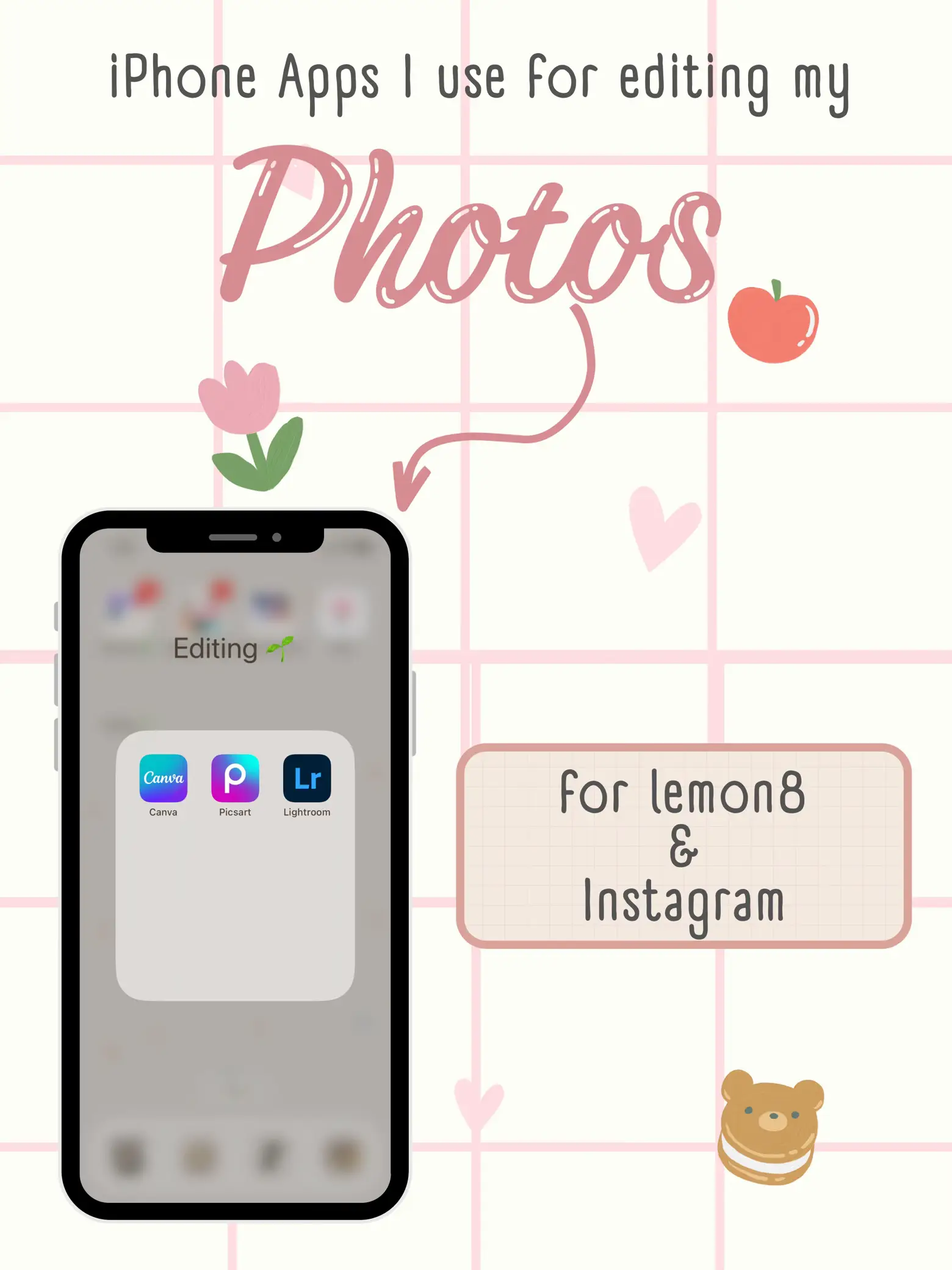 The best iPhone apps for photo editing 📷 | แกลเลอรีที่โพสต์โดย CozyMushie | Lemon8