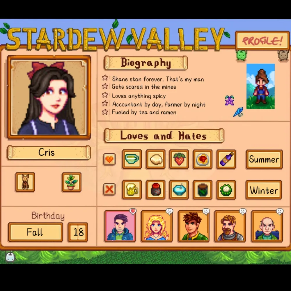 Stardew Valley Character Profile - Lemon8 Search