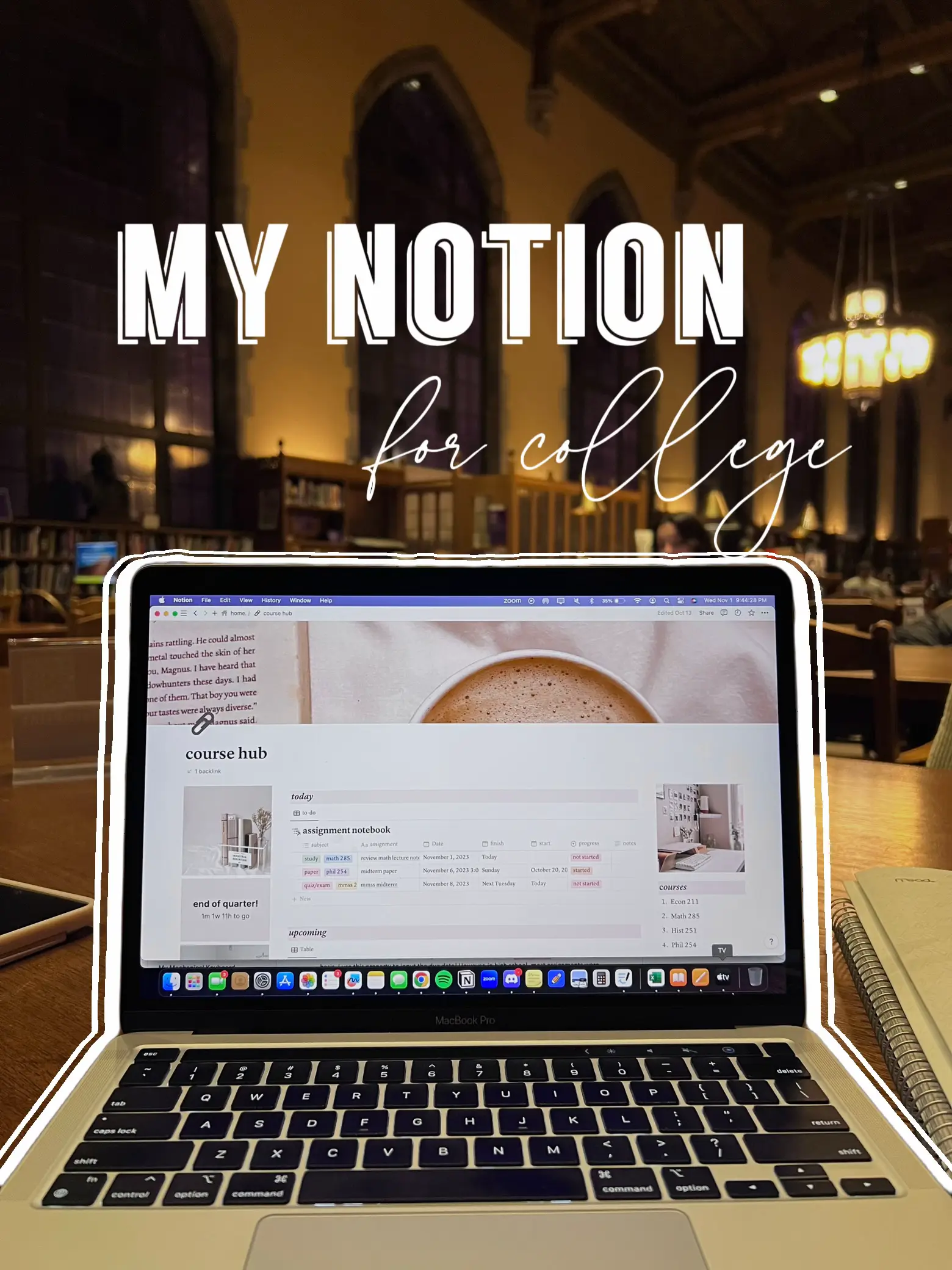 My Notion Course Hub Setup | แกลเลอรีที่โพสต์โดย selina jiang | Lemon8