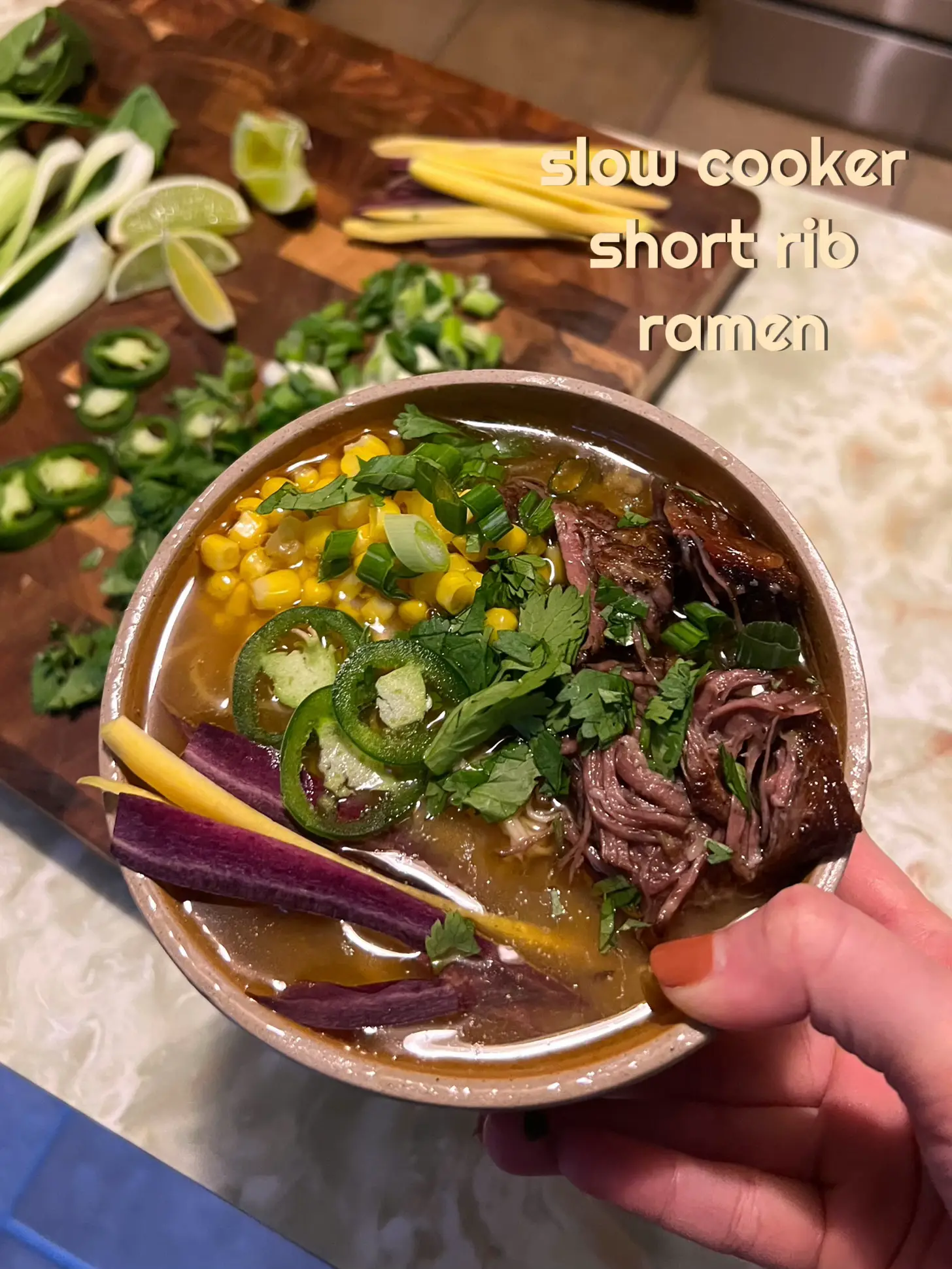 slow cooker short rib ramen🤌 | Gallery posted by Skylar🫶 | Lemon8