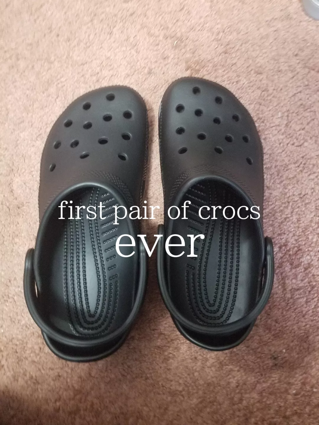 first pair of crocs🥰🥰🖤 | Gallery posted by Aislinn | Lemon8