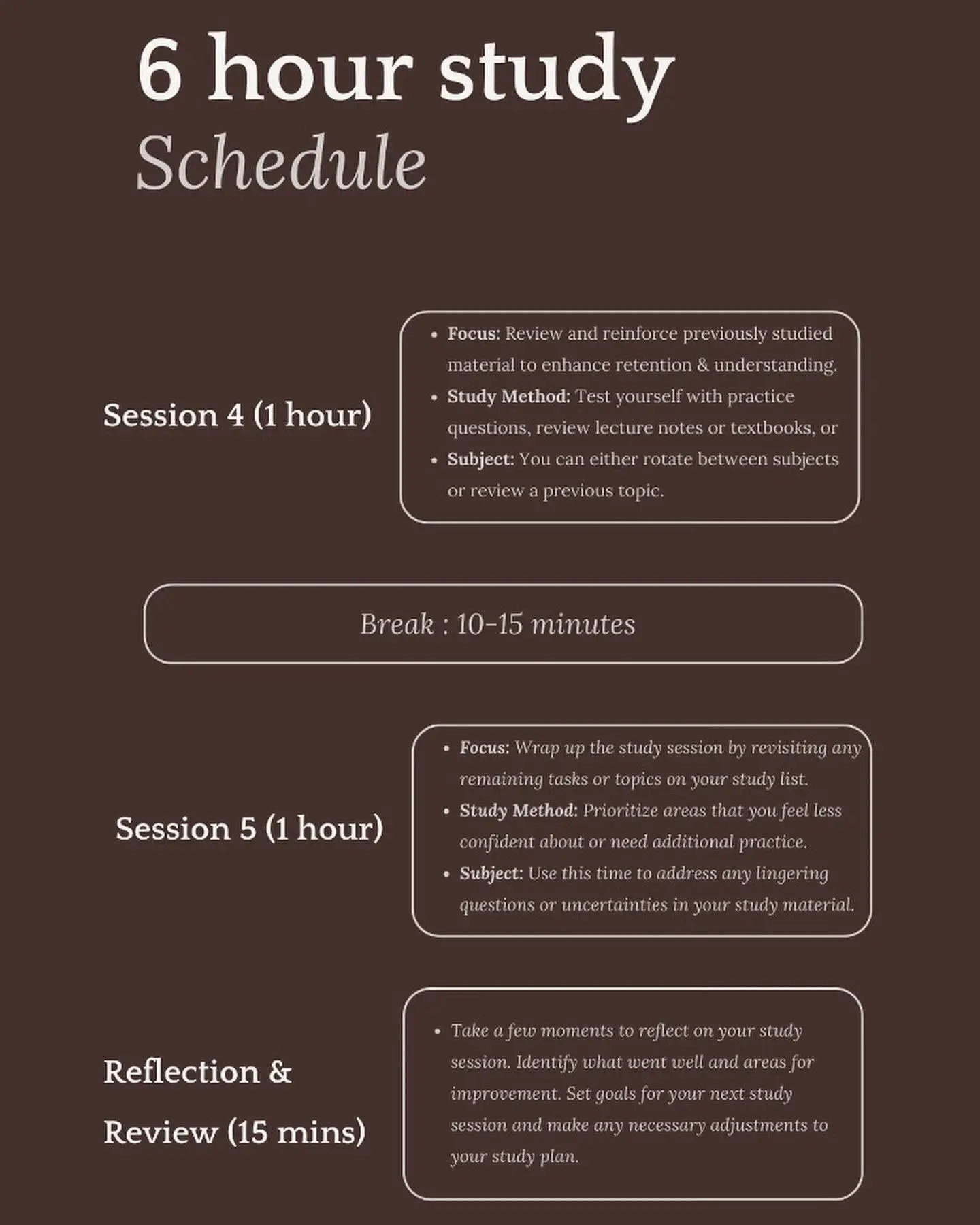 Easy A 6 hour study schedule ⭐️📚 | Gallery posted by Ari | Lemon8