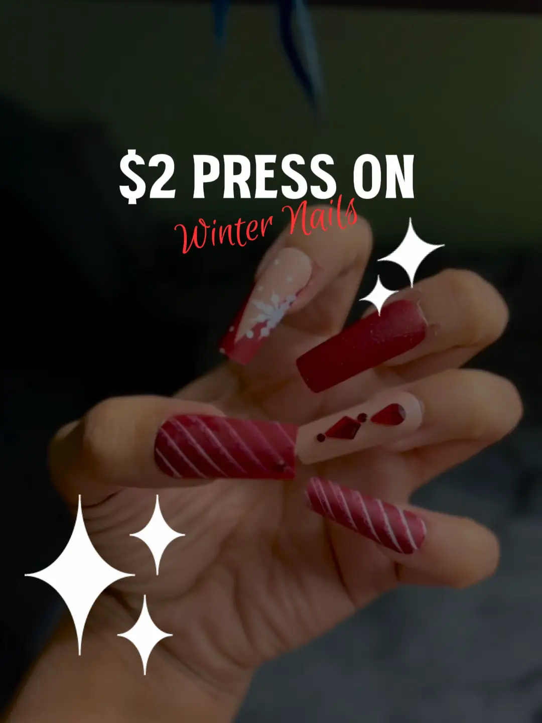 Trying On Dazzling Christmas Themed Press On Nails | Video published by ...