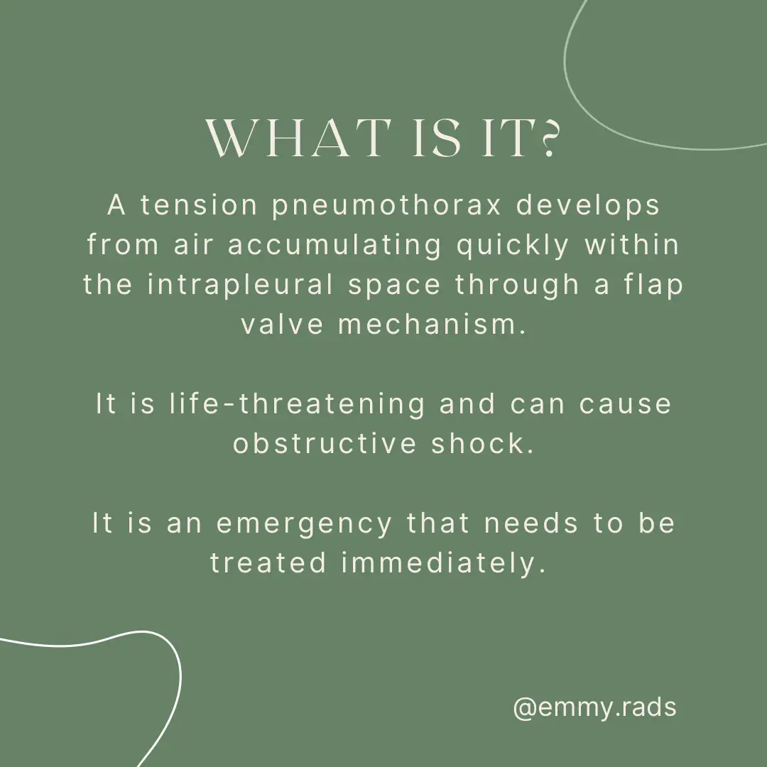 Tension Pneumothorax! 🚨🩻 | Gallery posted by Em Barnard, MD | Lemon8