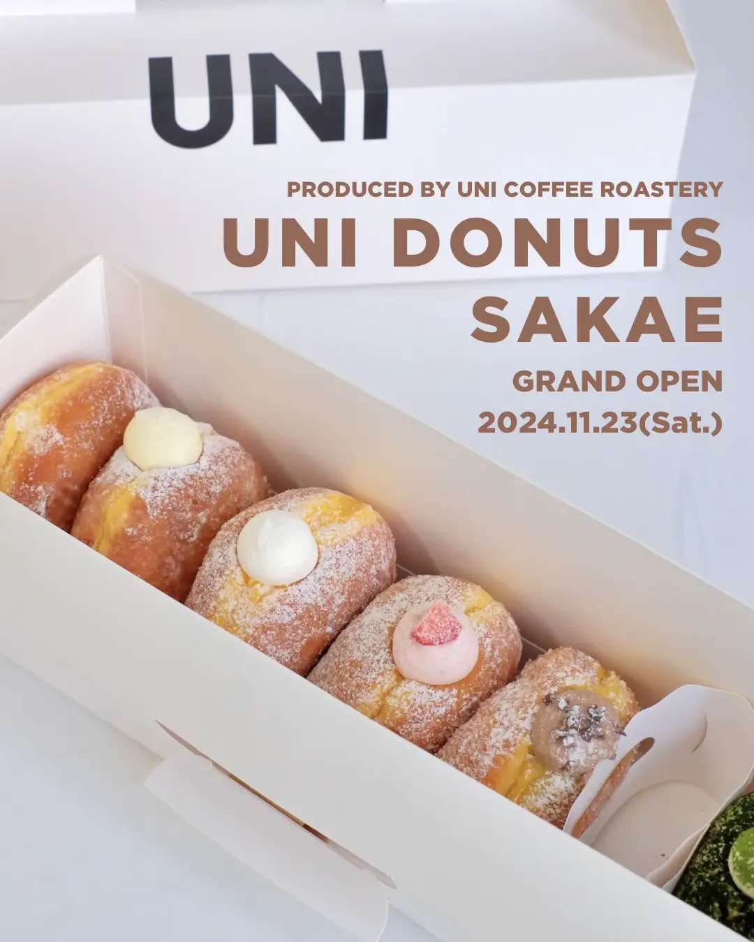 11月23日(土)、名古屋・栄にUNI DONUTSがOPEN！🎉 | UNI DONUTSが投稿したフォトブック | Lemon8